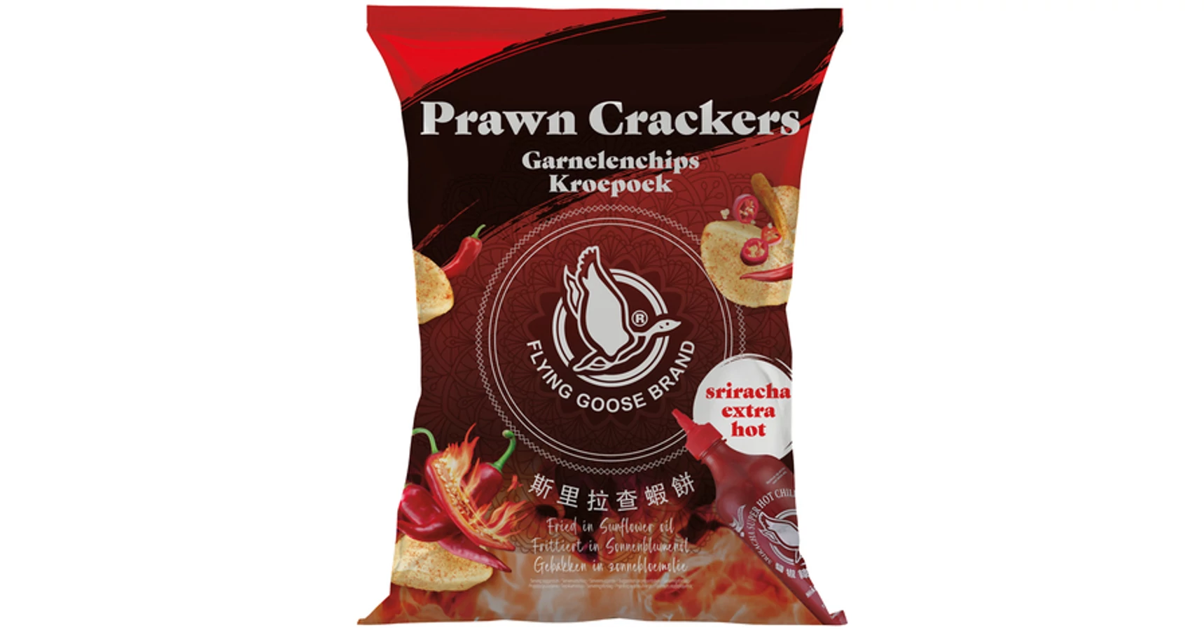 Sriracha Extra Csípős Rák Chips, 80gr (Flying Goose) - 990 Ft