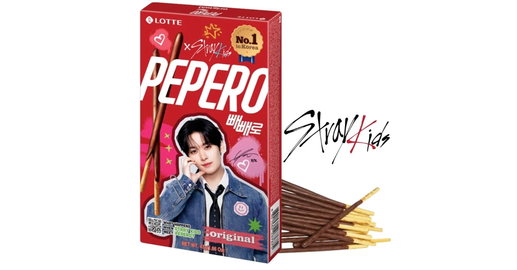 Pepero Stray Kids Original Ropi, 47gr (Lotte) - 790 Ft