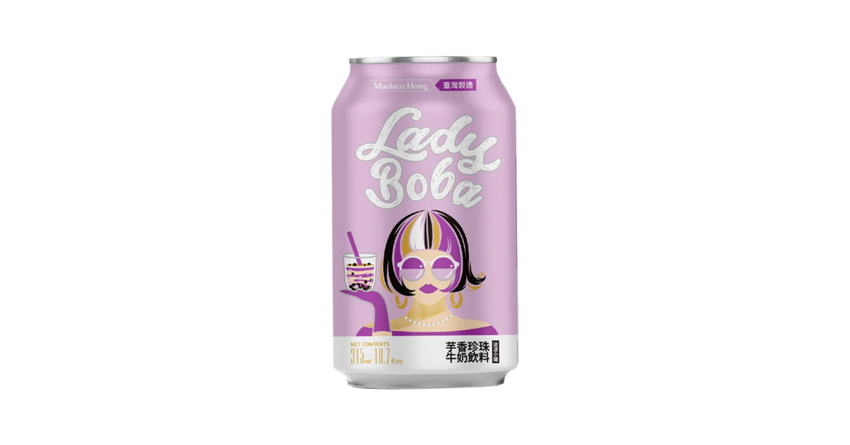 Lady Boba Taro Bubble Tea 315ml (Madam Hong) - 790 Ft