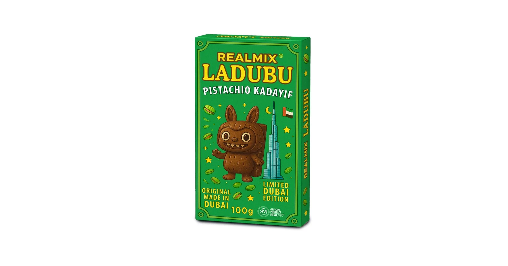 Ladubu Dubai Edition Eredeti Dubai Tejcsokoládé Pisztácia Kadayif ...